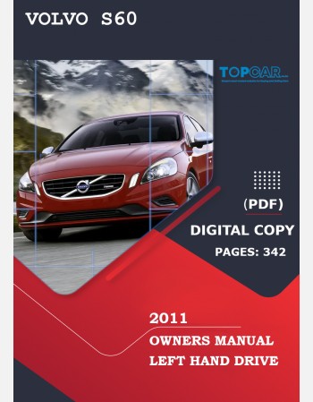 2011 VOLVO S60 OWNERS MANUAL
