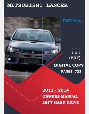 MITSUBISHI LANCER 2012 2013 2014 OWNERS MANUAL