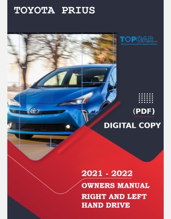 TOYOTA PRIUS 2021-2022 OWNERS MANUAL RHD AND LHD