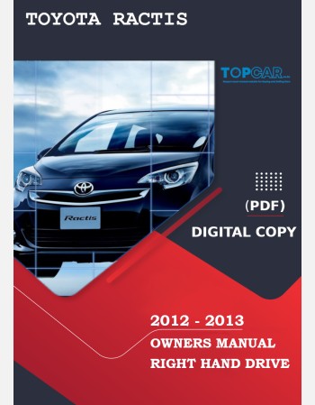 TOYOTA RACTIS 2012-2013 OWNERS MANUAL IN ENGLISH