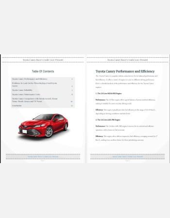 TOYOTA CAMRY BUYERS GUIDE (2017-PRESENT)